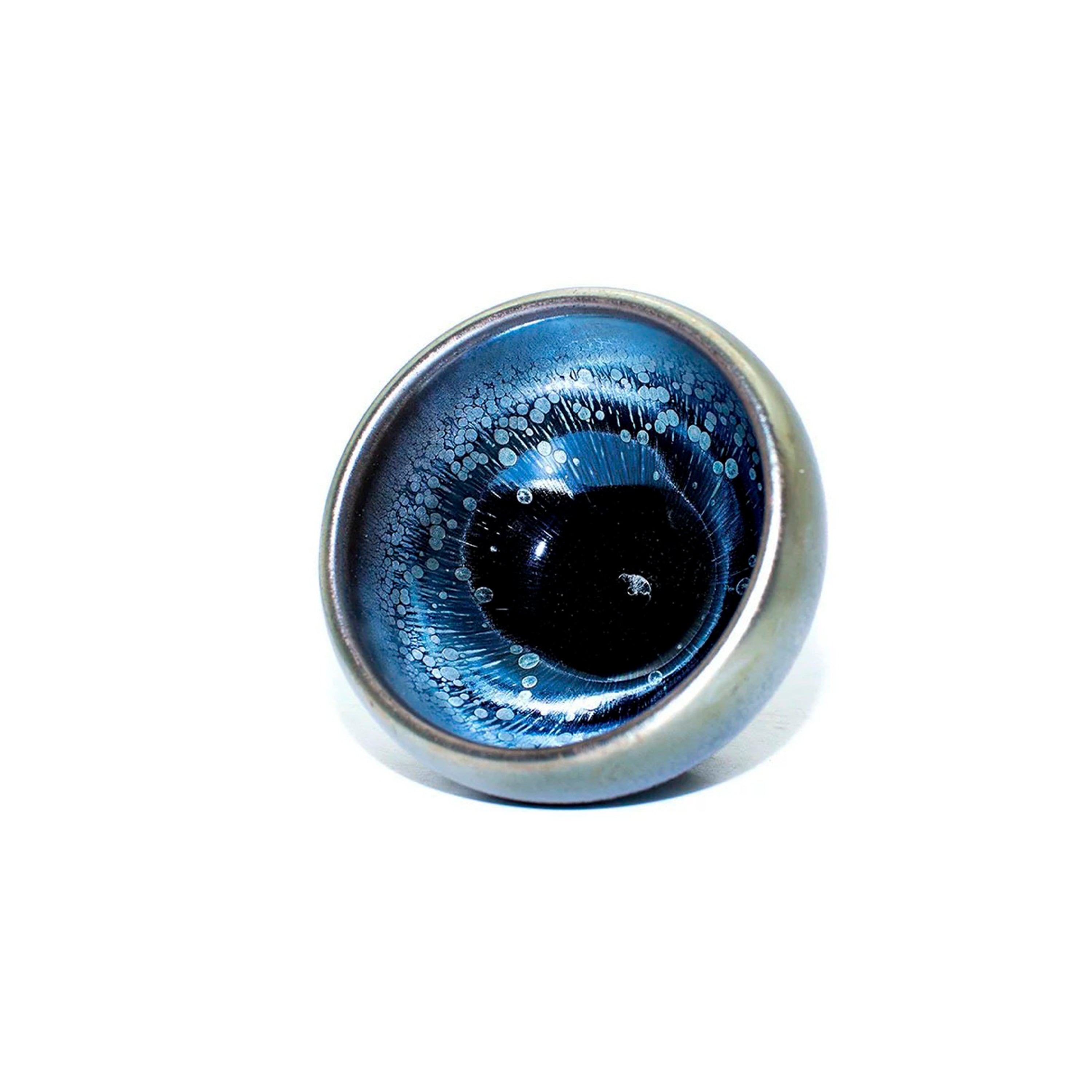 Tenmoku - Blue Oil Drip Footless Cup – Ci Porcelain